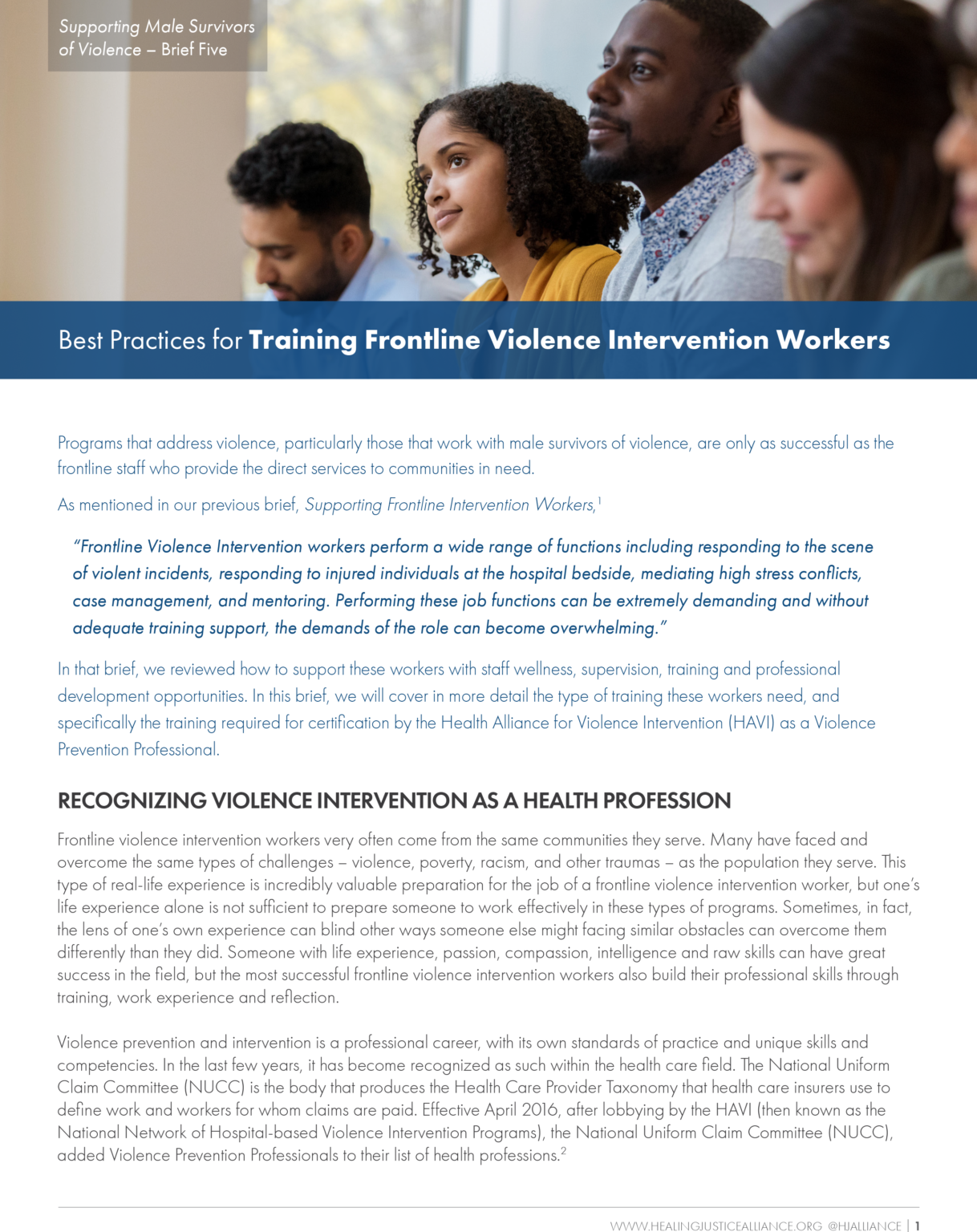 Resources - Cure Violence Global - Studies, Handouts, Videos